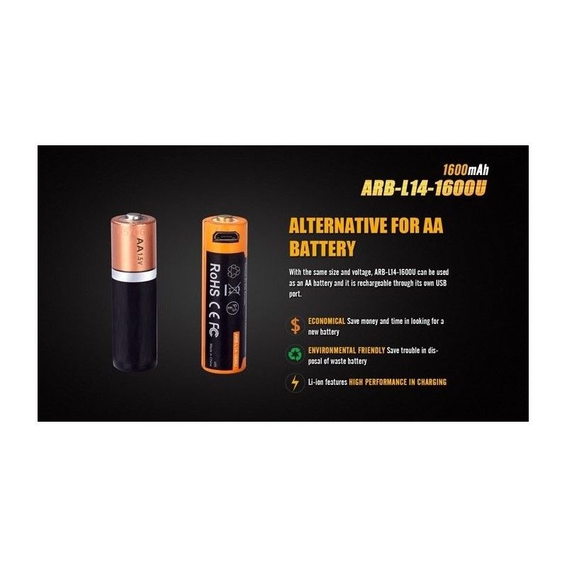 Batería FENIX USB 1600 mAh recargable micro Usb » Sector 112 Material ...