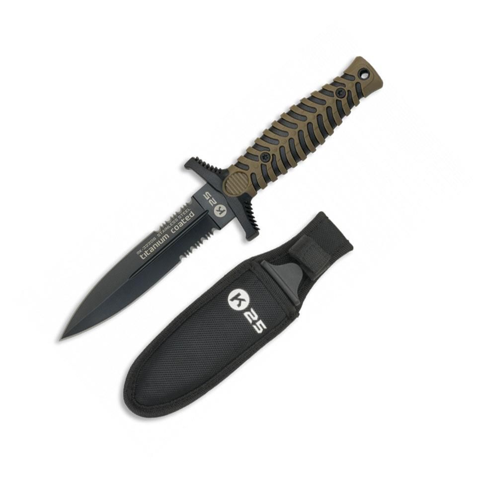 Cuchillo K25 Coyote con funda. Hoja: 12 cm » Sector 112 Material ...